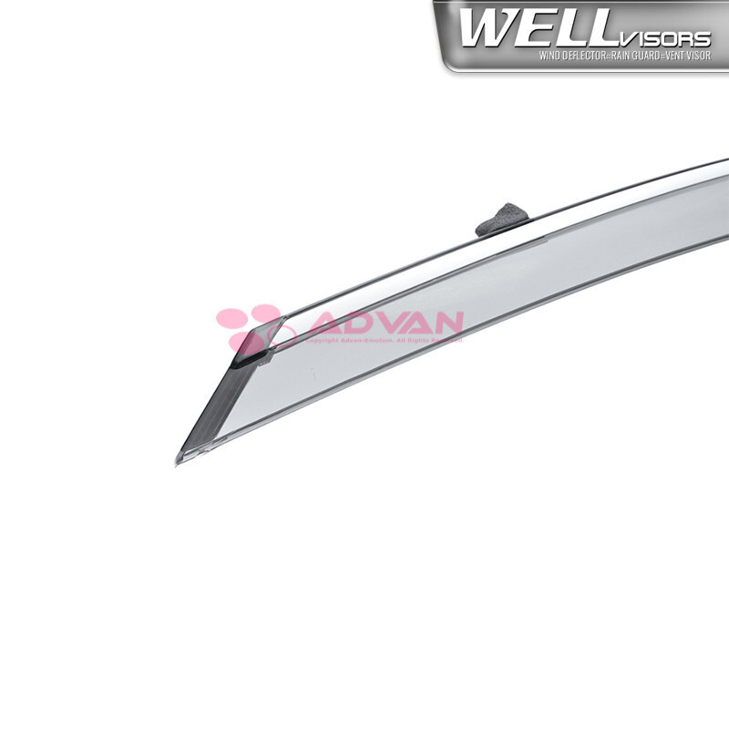 WELLvisors For Buick Enclave 18-24 Side Window Visor Chrome Trim Guard ...