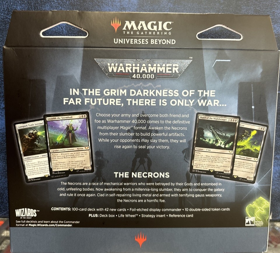 MTG Necron Dynasties Commander Deck Warhammer 40k Magic the Gathering ...