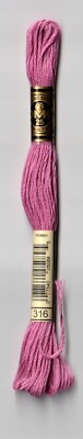 STRANDED COTTON DMC - Med Antique Mauve - 100% cotton - 8 mtrs - 117. ...