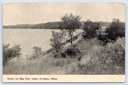 c1914 Perham Minnesota Scene On Big Pine Lake Vtg Otter Tail County MN ...