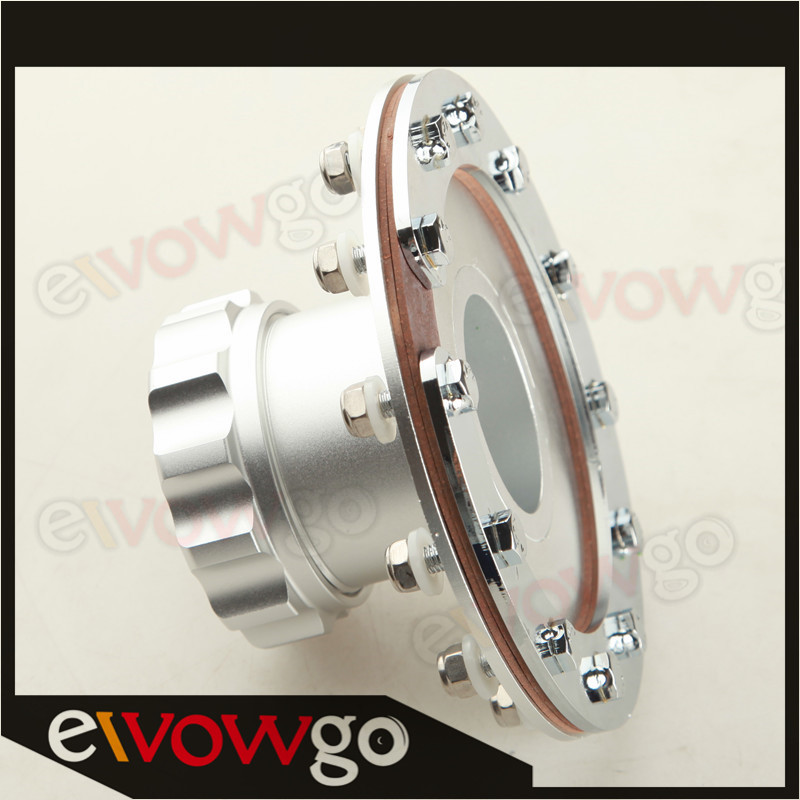 Aluminum Billet Fuel Cell Fill Filler Neck 12 Bolt Flange Silver | eBay