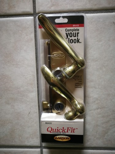 Larson QuickFit Door Handle Set Polished Brass 20297807 | eBay