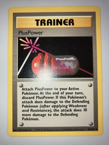 Pokémon TCG PlusPower Base Set 84/102 Regular Unlimited Uncommon | eBay