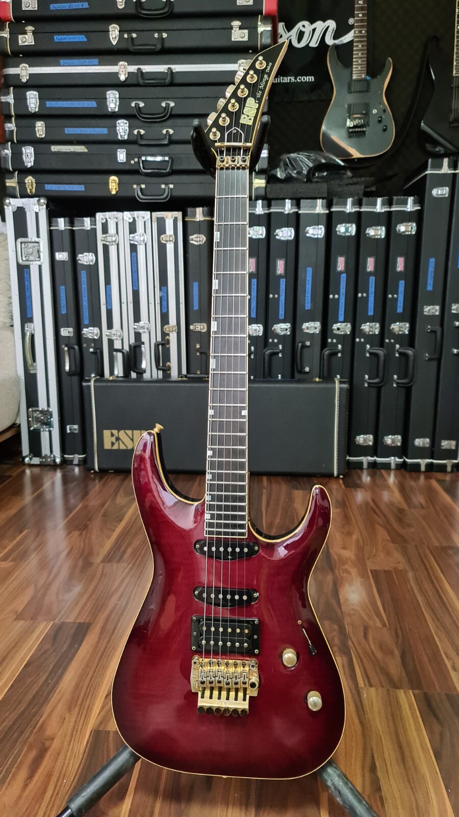 ESP Mirage Deluxe, Archtop, Flamed Maple, 100% original, ESP Sinclaire ...