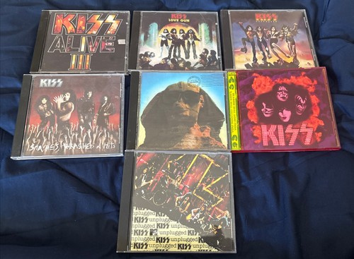 KISS CD Lot of 7 Albums Hard Rock Heavy Metal Classics 1970-1996 RIP ...