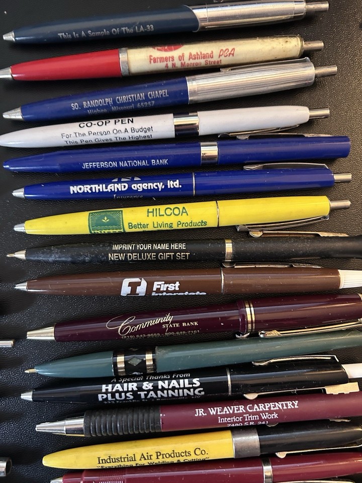 PEN LOT (116 pcs) Advertising Ballpoint Pens & Manufacturer Samples | eBay