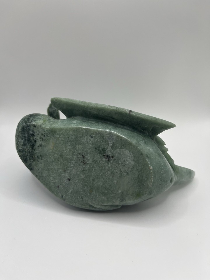 Spinach Jade Duck Sculpture Vintage MCM | eBay UK