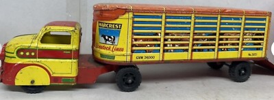 Vintage Marx Marcrest Livestock Lines Cattle Farm Truck #303 17" | eBay