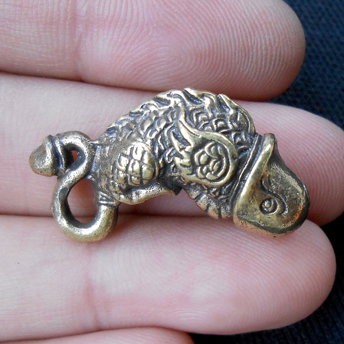 Thai Amulet Brass Sculpture Penis Phallic Erotic Fish Sex Phallus ...