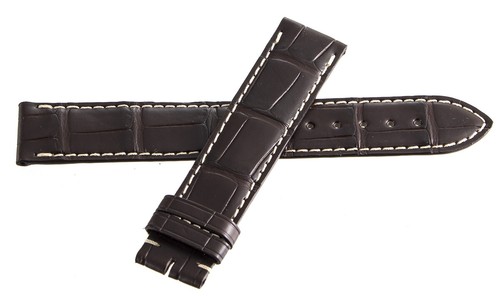 Genuine Longines 19mm x 18mm Brown Alligator Leather Watch Band Strap ...