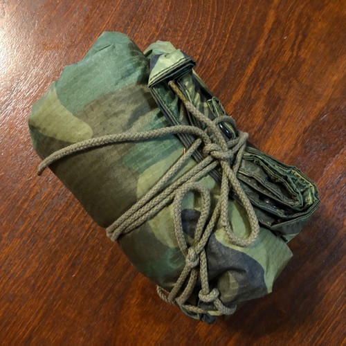 Vintage 80s US Army USGI Woodland Camouflage Green Nylon Wet Weather ...