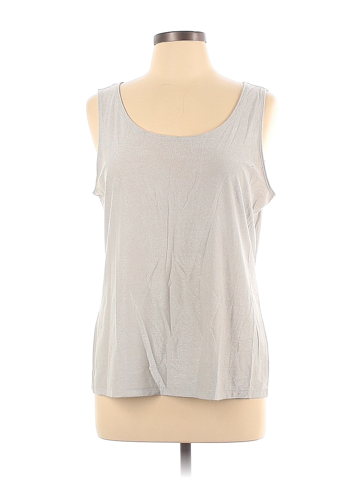 Charter Club Women Silver Tank Top L | eBay