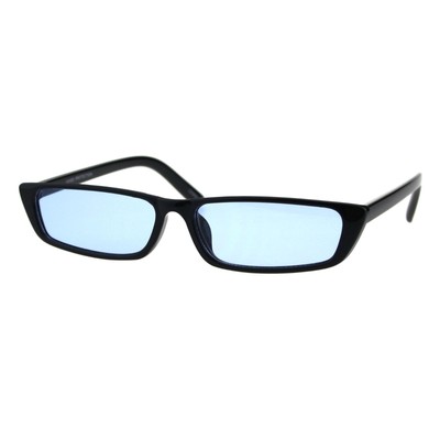 Skinny Rectangular Sunglasses Unisex Trendy Fashion Black Frame Color ...