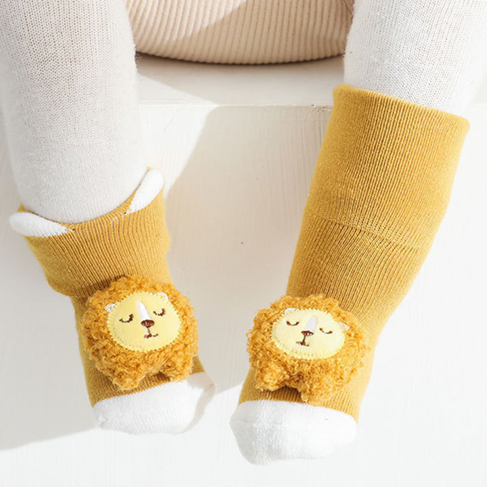 1 Pair Baby Socks Elastic More Thicken Anti-slip Ultra-soft Baby Socks ...