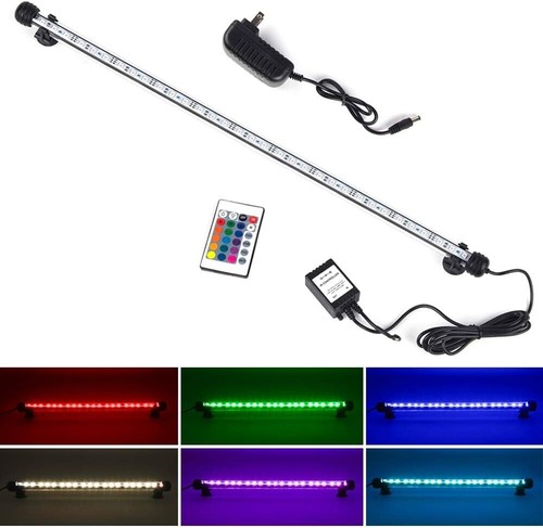 Aquarium Underwater Air Bubble LED Light Fish Tank RGB Submersible Lamp ...