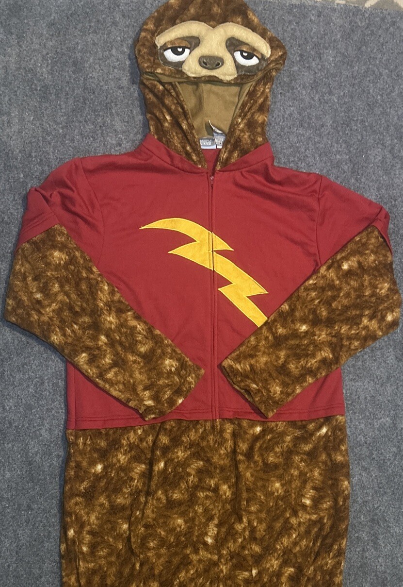 Briefly Stated Mens Costume Lightning Sloth Union Suit One Piece Pajama ...