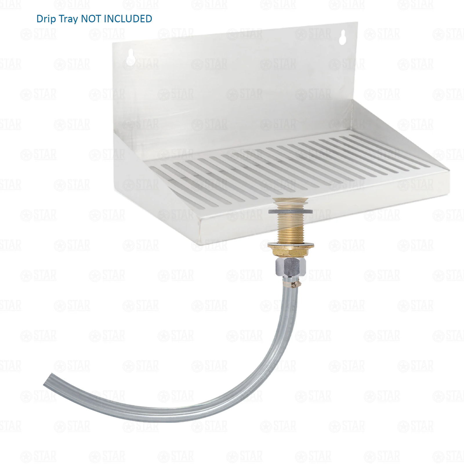 Kegerator Drip Tray Drain Kit + 3' Hose Assembly 2" X 7/8" (1/2" NPT ...