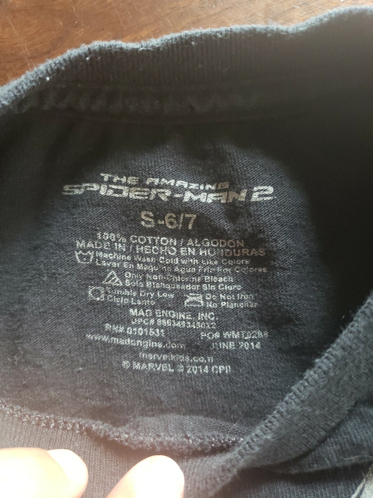 AMAZING SPIDER-MAN 2 MOVIE 2014 T SHIRT MARVEL COMICS PROMO YOUTH S 6/7 ...