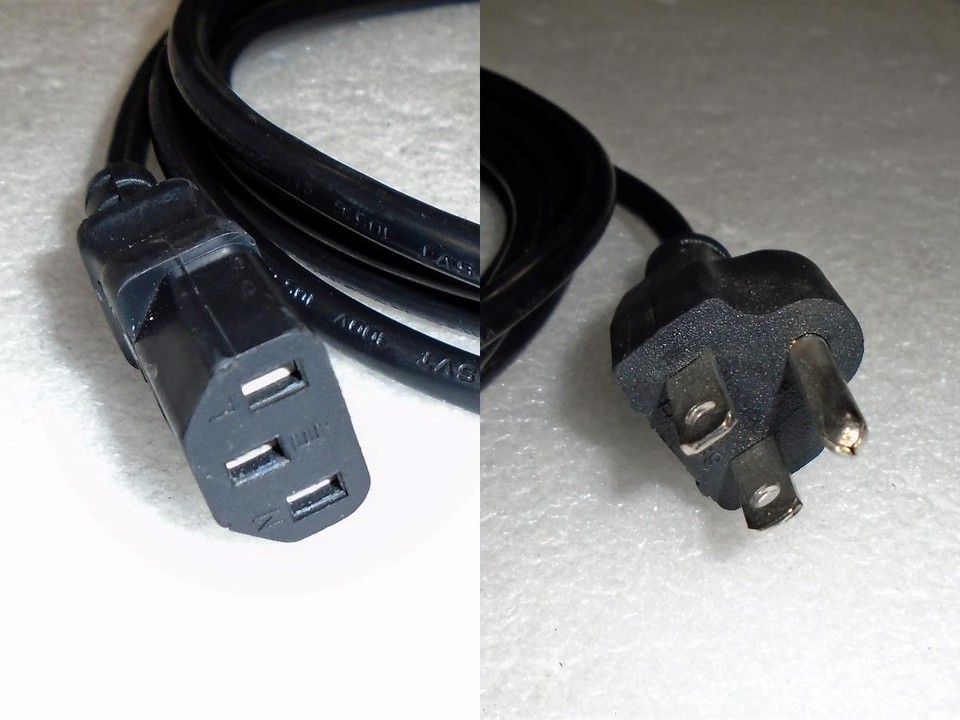 Lot Of 100 Standard 3-Prong 6 ft. - 8 ft. AC Power Cords For Computers ...