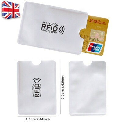 RFID Sleeve Debit/Credit Card Protector Contactless Blocking Wallet ...