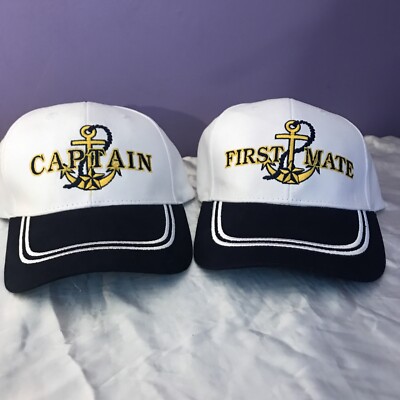 Captain Hat & First Mate | Matching Skipper Boating Captain & First ...