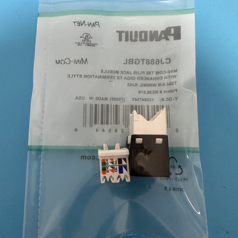 50X For Panduit CJ688TGBL Giga TX Cat6 Mini-Com RJ45 Network Jack ...