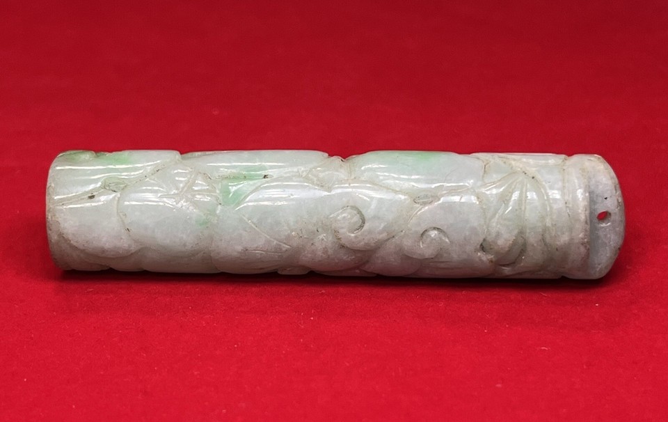 Antique Chinese Hand-Carved Jade Tube | eBay