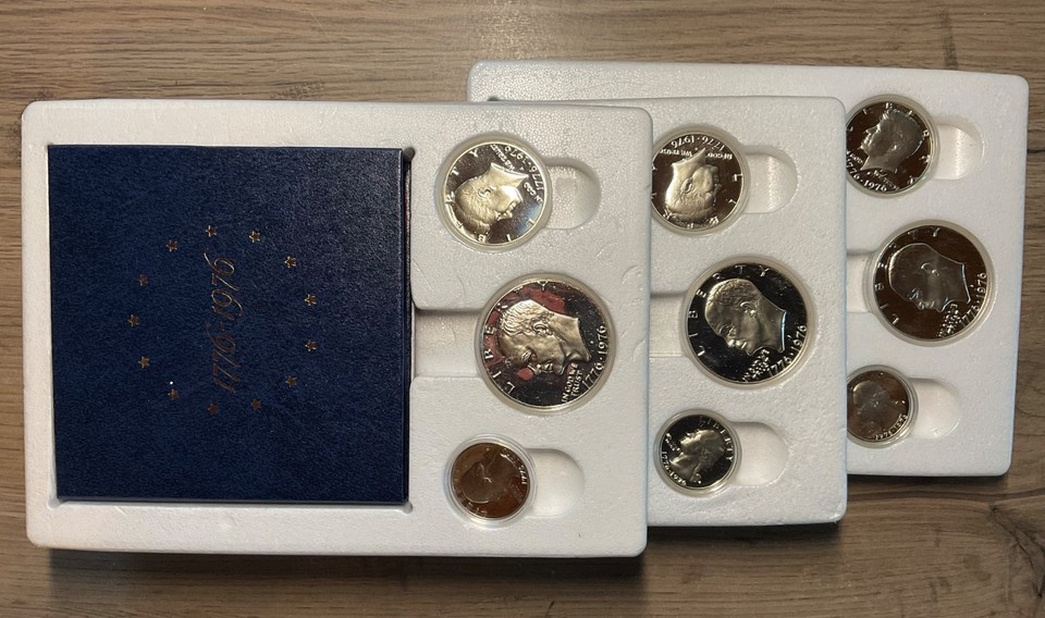 LOT OF 3 / 1976 BICENTENNIAL 3 COIN PROOF SETS | eBay