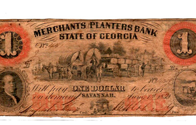 $1 "MERCHANTS & PLANTERS BANK" (GEORGIA) 1800'S $1 "MERCHANTS ...