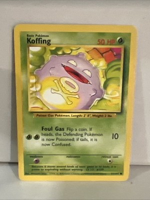 KOFFING - Base Set - 51/102 - Common - Pokemon Card - Unlimited Edition ...