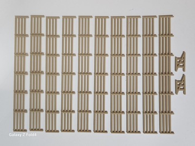 Fencing Railings OO HO New 10 Pack Wood Gauge 1:76 Scale Models Train ...