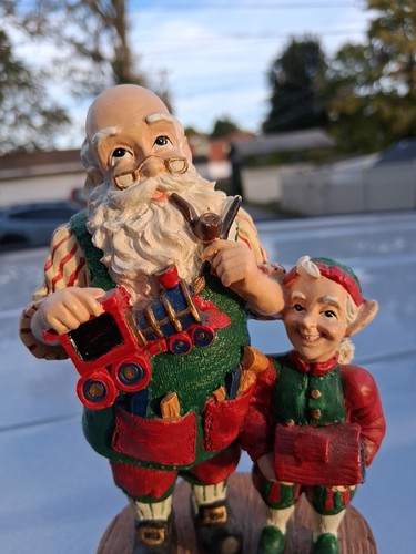 Bald Santa with Elf Buddy Supper Special Figurine Christmas Decor ...