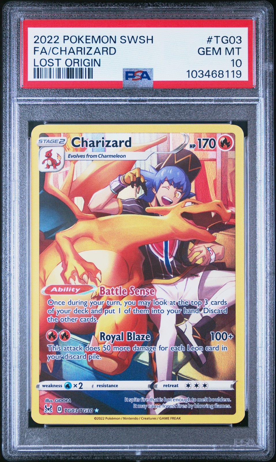 Charizard 2022 Sword & Shield: Lost Origin #TG03/TG30 Holo (Trainer ...