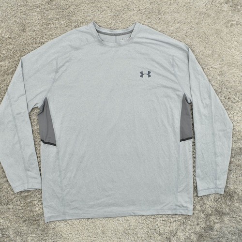 Under Armour Men's Adult Sz 2XL Tee Shirt T Gray Fitted All Season ...