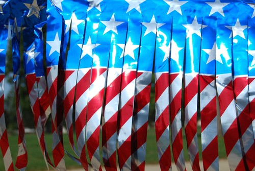 Metallic Stars & Stripes Streamer, Car Lot Streamers, Lot of 10 Strings ...