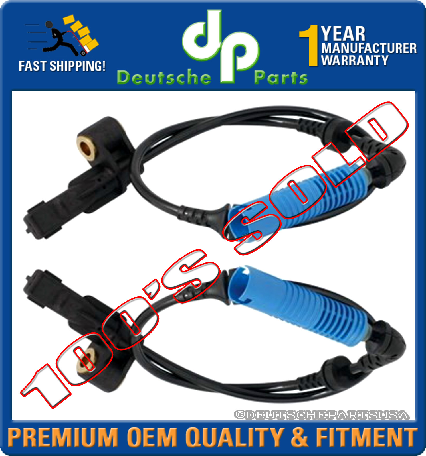FRONT AXLE L + R WHEEL ABS SPEED SENSORS for BMW 34526752681 ...