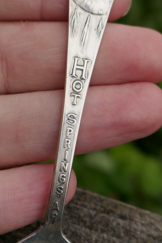Antique Sterling Silver Hot Springs, Arkansas Souvenir Spoon - Native ...