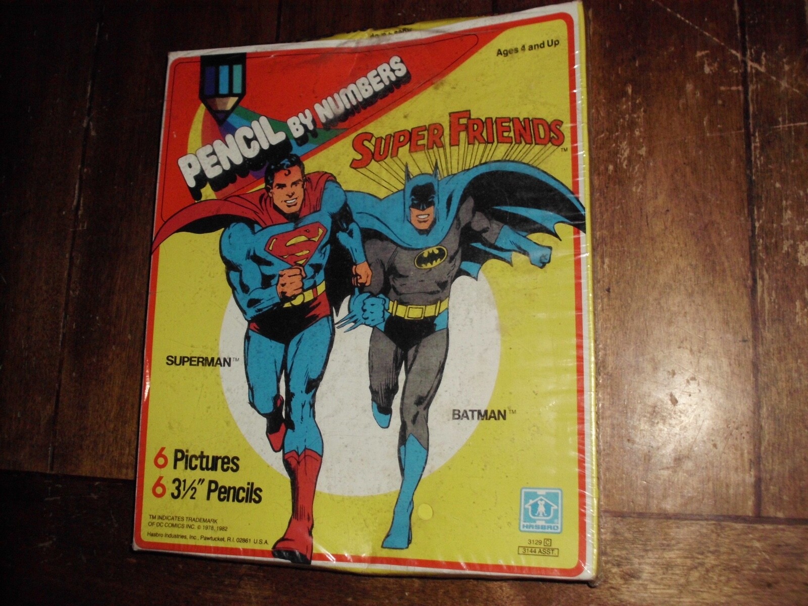 VINTAGE SUPER FRIENDS PENCIL BY NUMBERS HASBRO BATMAN SUPERMAN BRAND ...