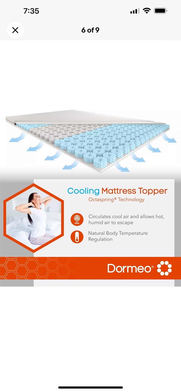 Dormeo The Premium Mattress Topper Twin White 30004-1010 for sale ...
