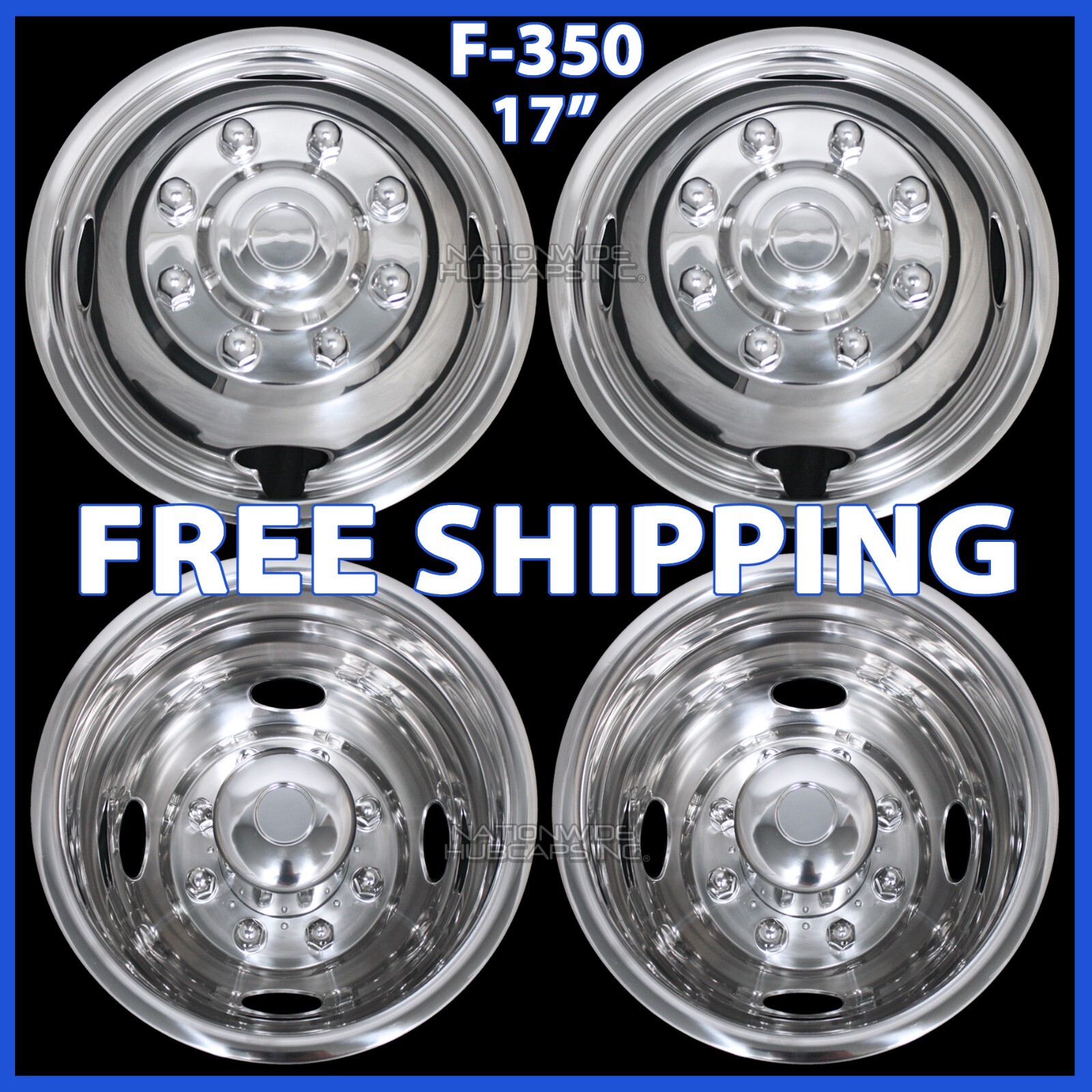 2005-2025 FORD F350 SD 17" Dually Steel Wheel Simulators Dual Rim ...