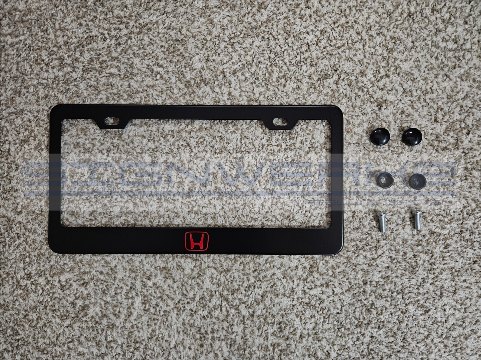 Honda Logo Red Black Stainless Steel License Plate Frame | eBay