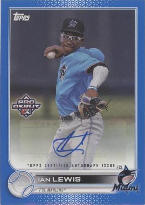 2022 Topps Pro Debut - Ian Lewis #PD-147 Blue Autographs /150 (AU, RC ...