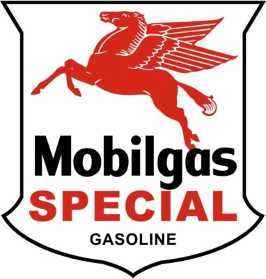 Mobil Special Gasoline w/ Pegasus NEW Sign: 28" Tall Diecut USA STEEL ...