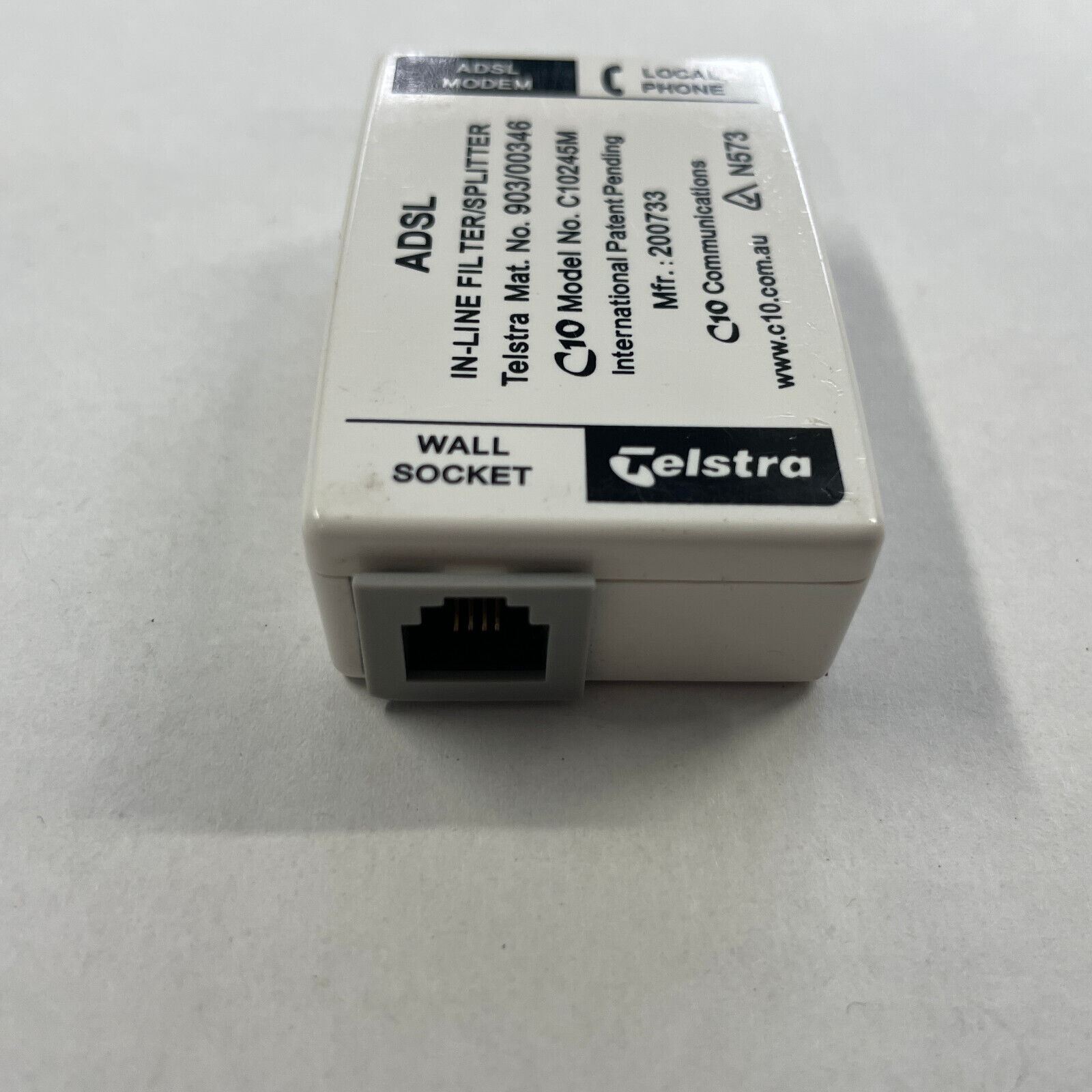 Genuine C10 C10245M Telstra Inline Filter/Splitter ADSL Modem Phone ...