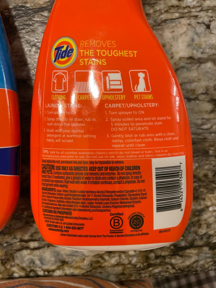 Tide Rescue Plus Oxi Laundry Stain Remover and Carpet Cleaning Spray 22 ...