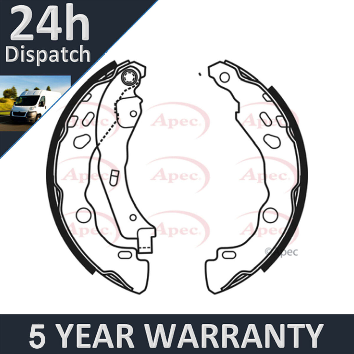 Fits Clio Micra Note C3 208 Sandero Purevue Rear Brake Shoes Set 4241P1 ...