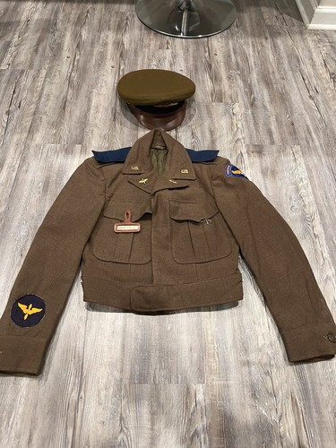RARE NAMED WWII POST WW2 Air Force Officer Air Cadet AAF Jacket Coat ...