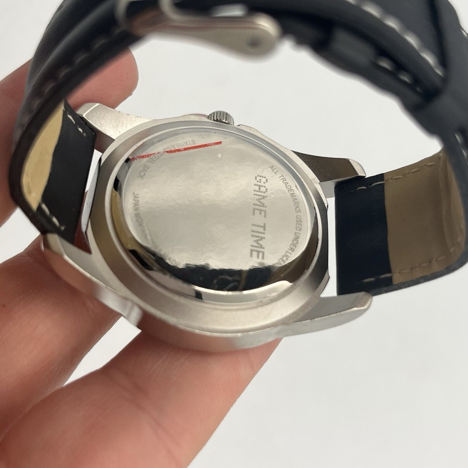 Pittsburgh Steelers Game Time Silver Quartz Stainless Steel & Black Men ...