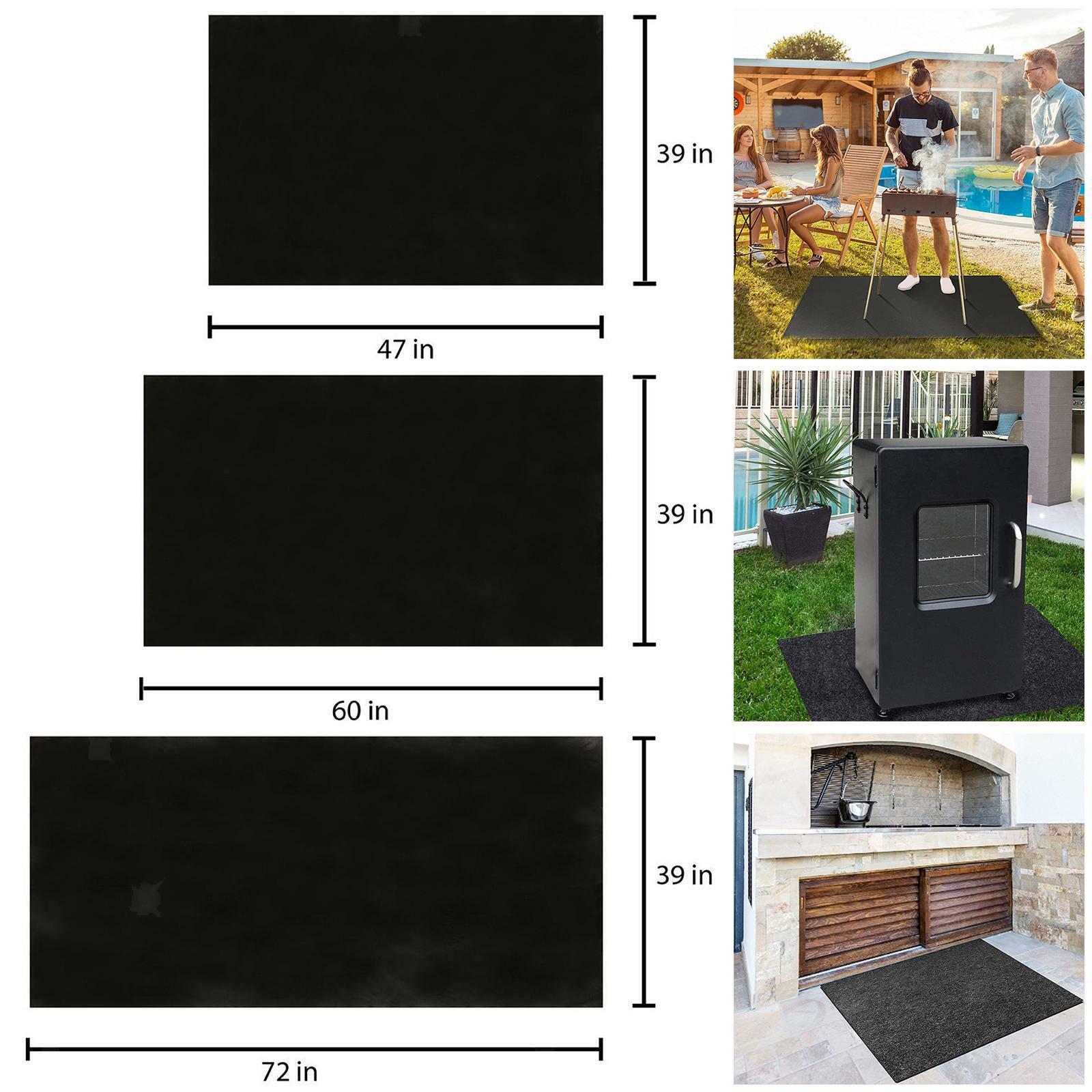 Fireproof Mat Fire Pit Pad Grill Mat Protective Wood Burning Lawn Party ...