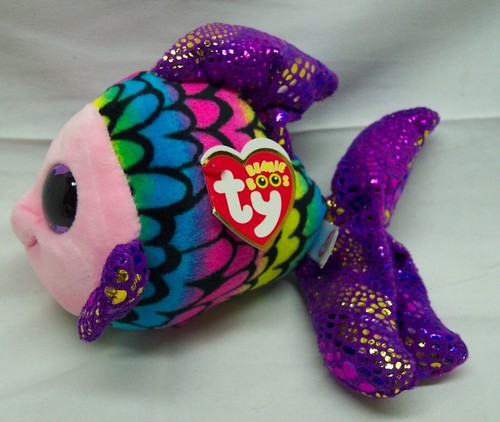TY Beanie Boos FLIPPY THE VERY COLORFUL FISH 7" Plush Stuffed Animal ...